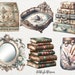 Watercolor Vintage Shabby Chic Clipart, Watercolor Sewing Clipart ...