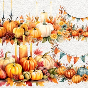 Watercolor Thanksgiving Clipart, Heartwarming Thanksgiving,thanksgiving ...