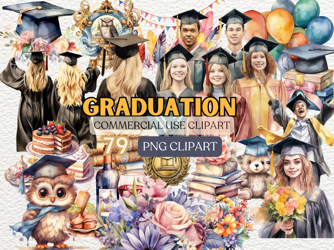 Watercolor Graduation Student, Graduation Clipart Collection ...