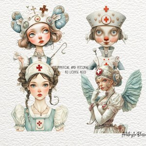 Quirky Nurses Clipart, Funny Nurse Graphics, Cute Nurse Clipart ...