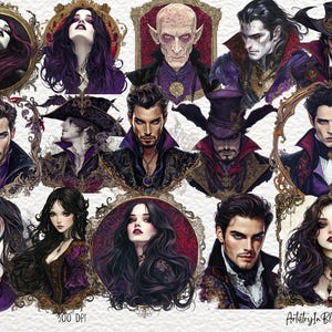Vampire Collection Clipart, Dracula Clipart, Vampire Clipart, Halloween ...
