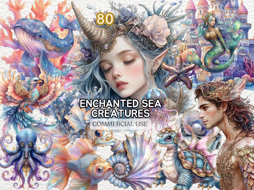 Enchanted Sea Creatures, Whimsical Sea Creatures, Under the Sea ...