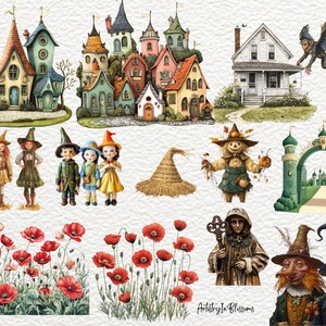 Watercolor Wizard of Oz Clipart, Wizard of Oz Watercolor Clipart ...