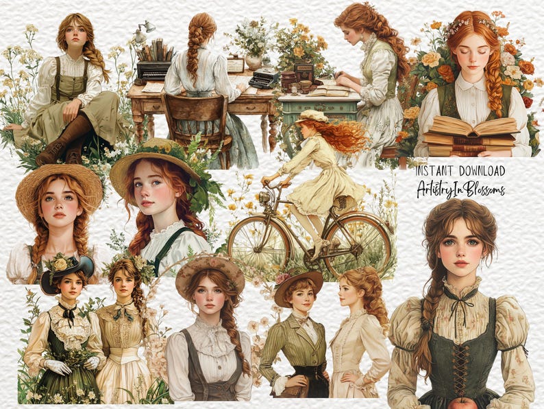 Anne Green Gables Clipart, Anne of Green Gables PNG, Anne of Green ...