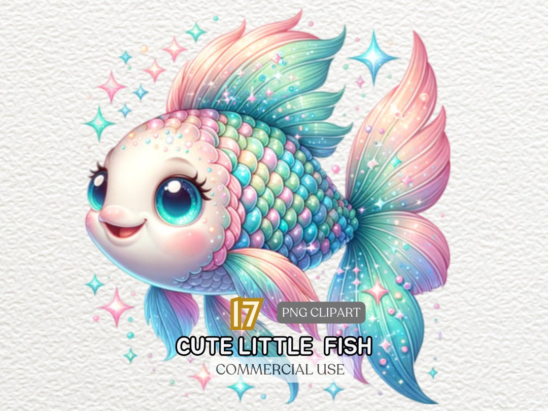 Cute Little Fish Clipart | Fishing Png | Sea Animals Clipart | Fish ...