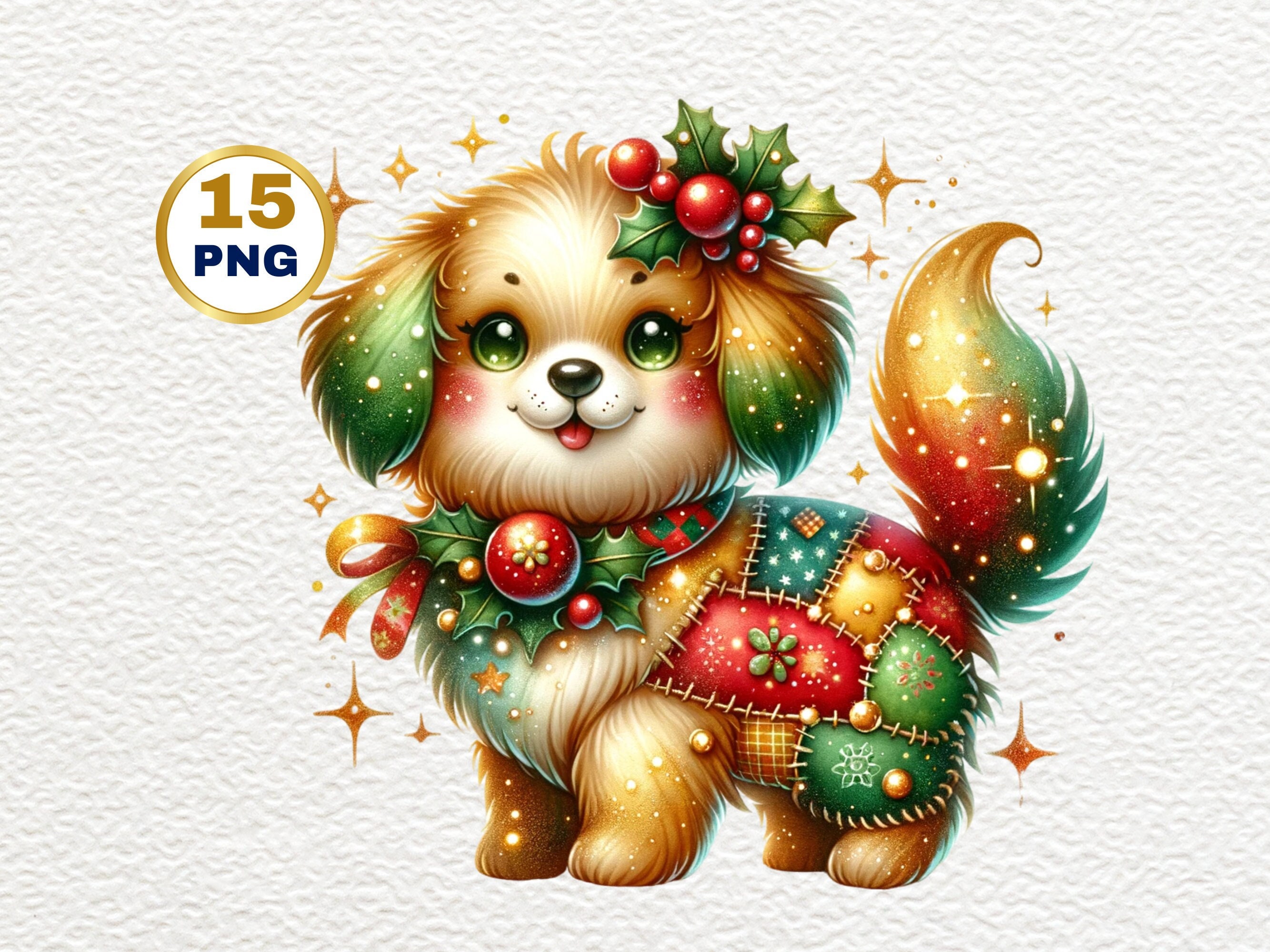 Holiday Cheer Christmas Clipart, Charming Christmas Clipart, Whimsical ...