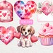 Valentine's Day Clipart, Pink Clipart, Watercolor Valentine, Love ...