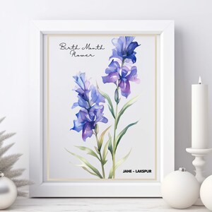 Watercolor Birth Month Flower Clipart, Birth Month Flower Art ...