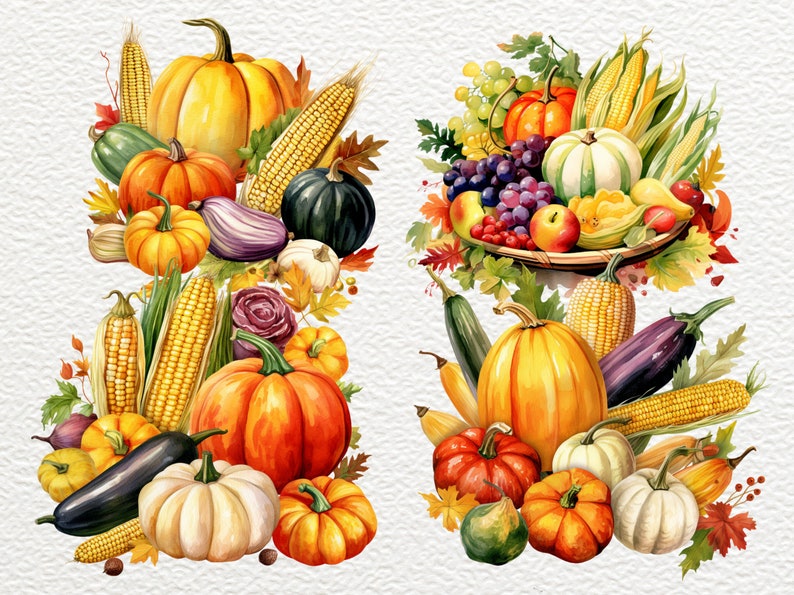 Watercolor Thanksgiving Clipart, Heartwarming Thanksgiving,thanksgiving ...