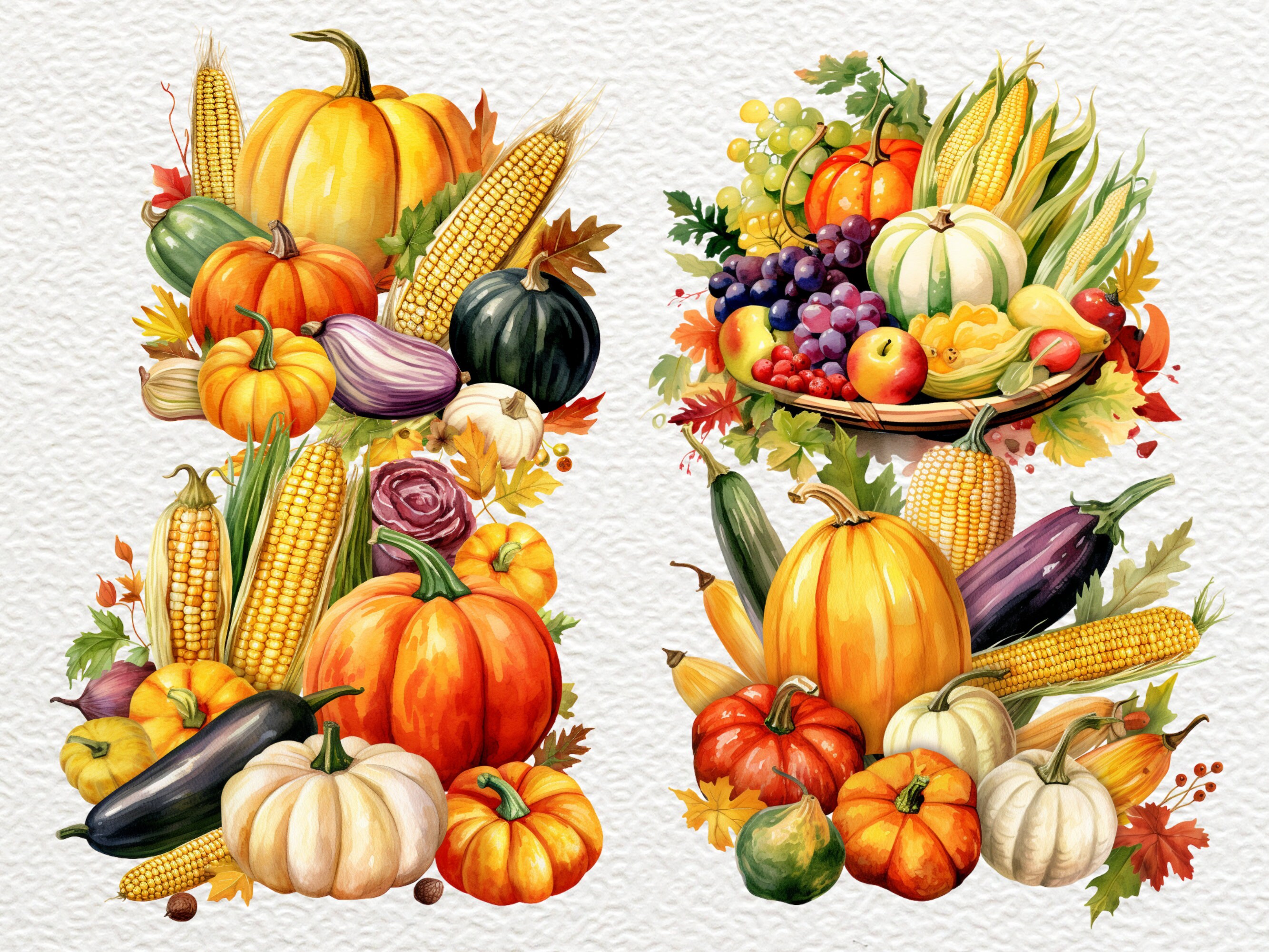 Watercolor Thanksgiving Clipart, Heartwarming Thanksgiving,thanksgiving ...