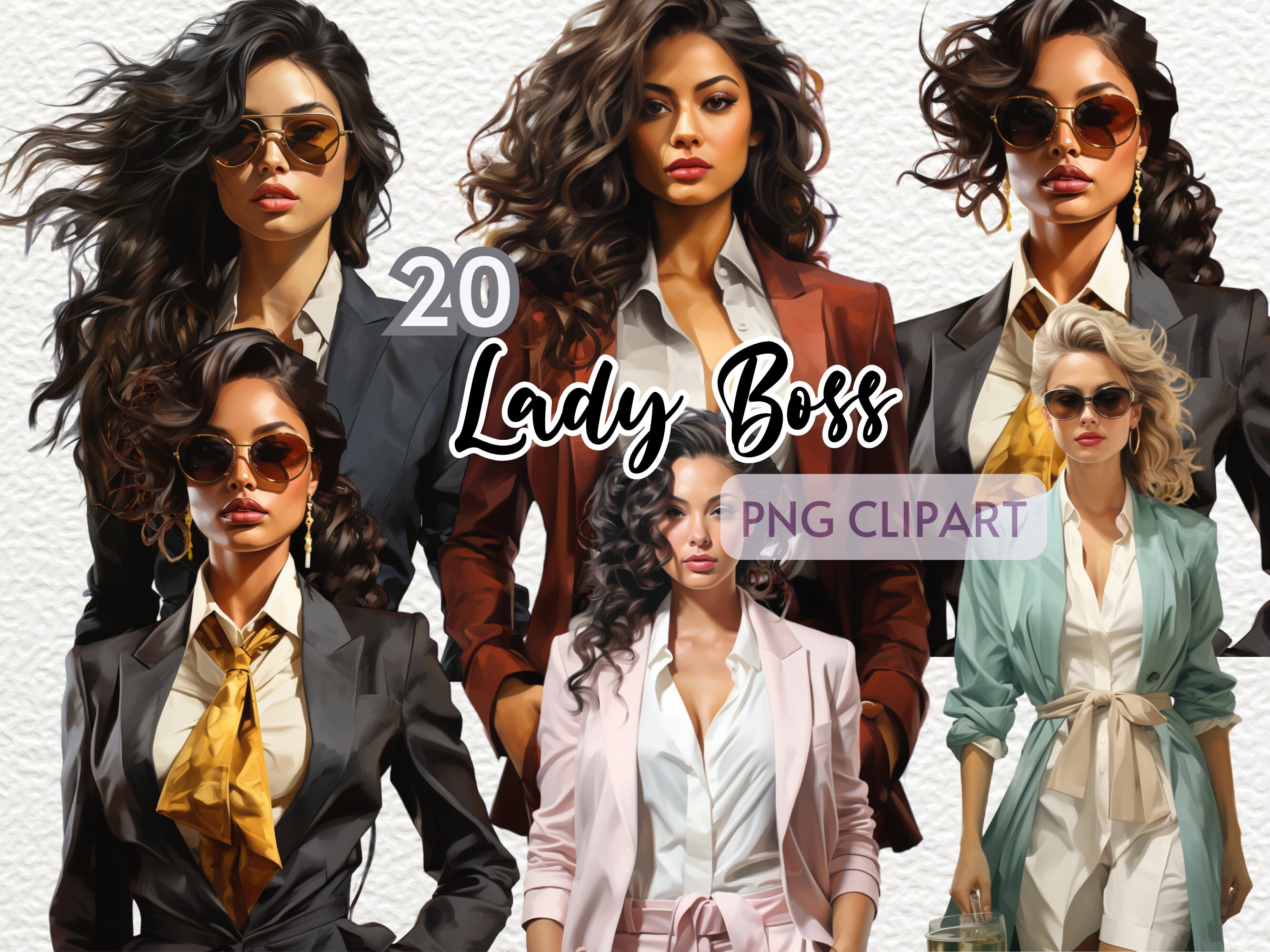 Watercolor Lady Boss Clipart, Strong Women Watercolor Art, Women in ...