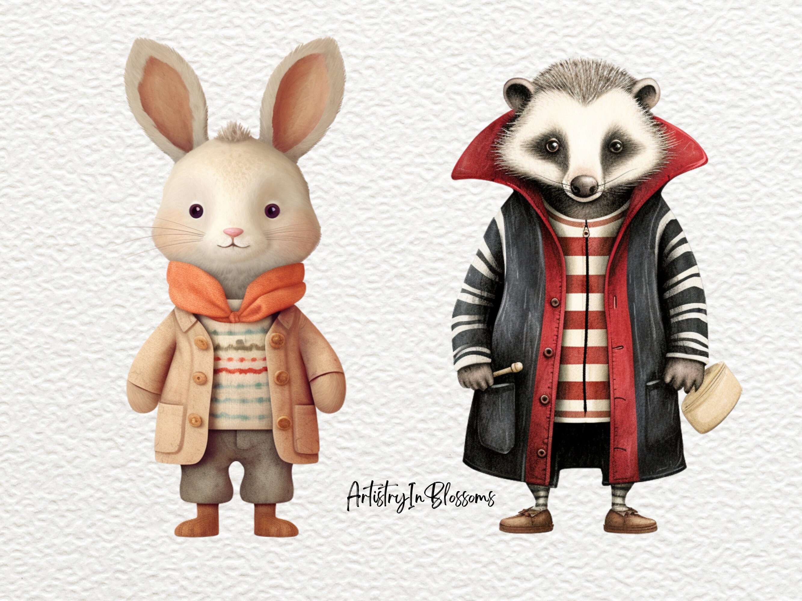 Woodland Animals Clipart Forest Animal Clip Art Nursery - Etsy