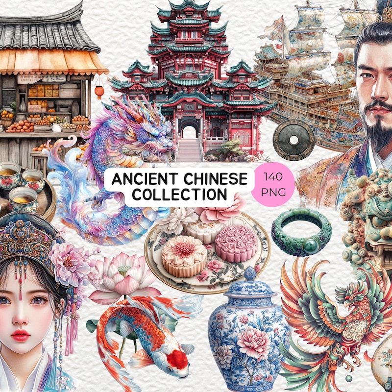 Asian Drawing Clip Art - Etsy UK