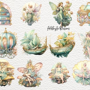Fairy Magical Watercolor Clipart, Whimsical Fantasy Art, Enchanting ...