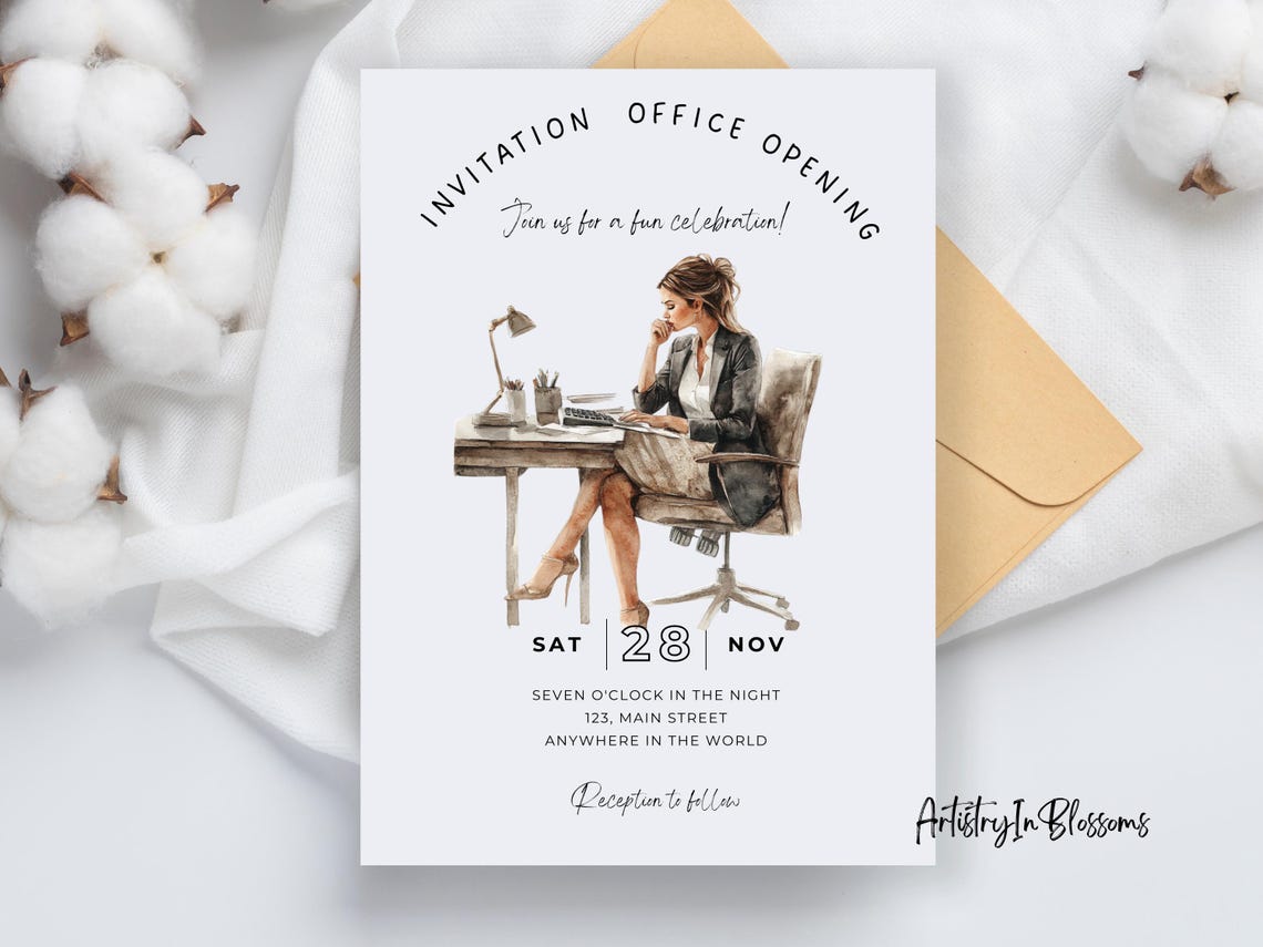 Watercolor Office Clipart, Office Watercolor Clipart, Stylish ...