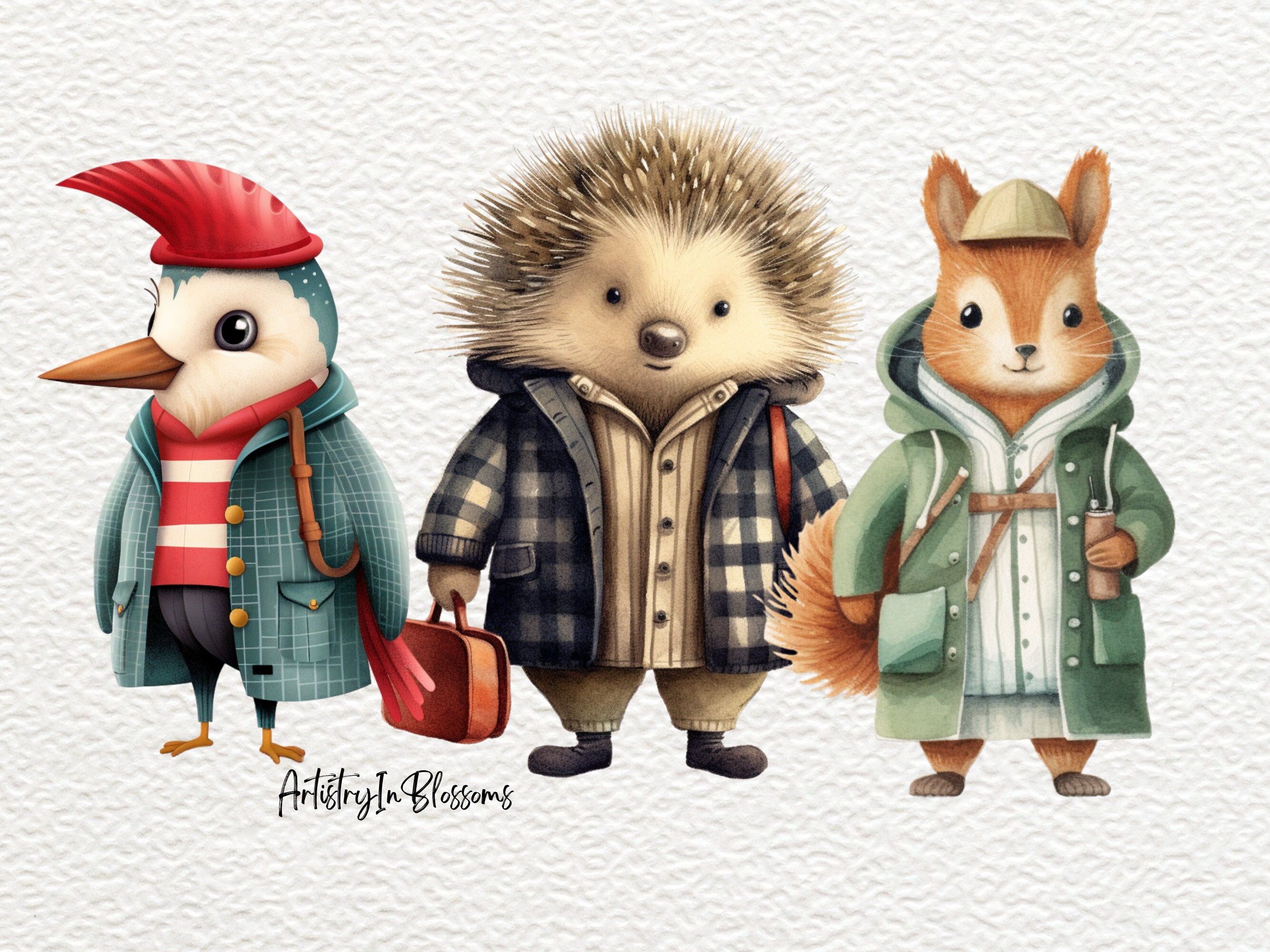 Woodland Animals Clipart Forest Animal Clip Art Nursery - Etsy