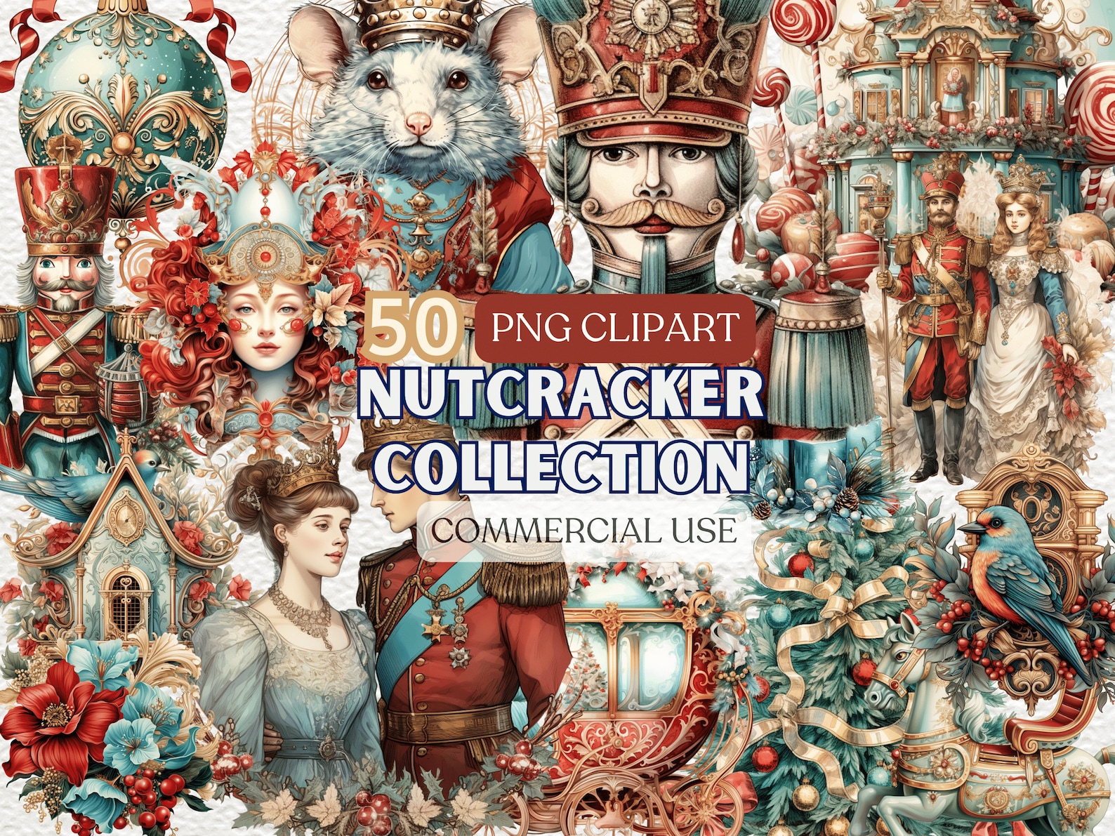 Nutcracker Watercolor Clipart, Nutcracker Clipart Bundle,nutcracker ...