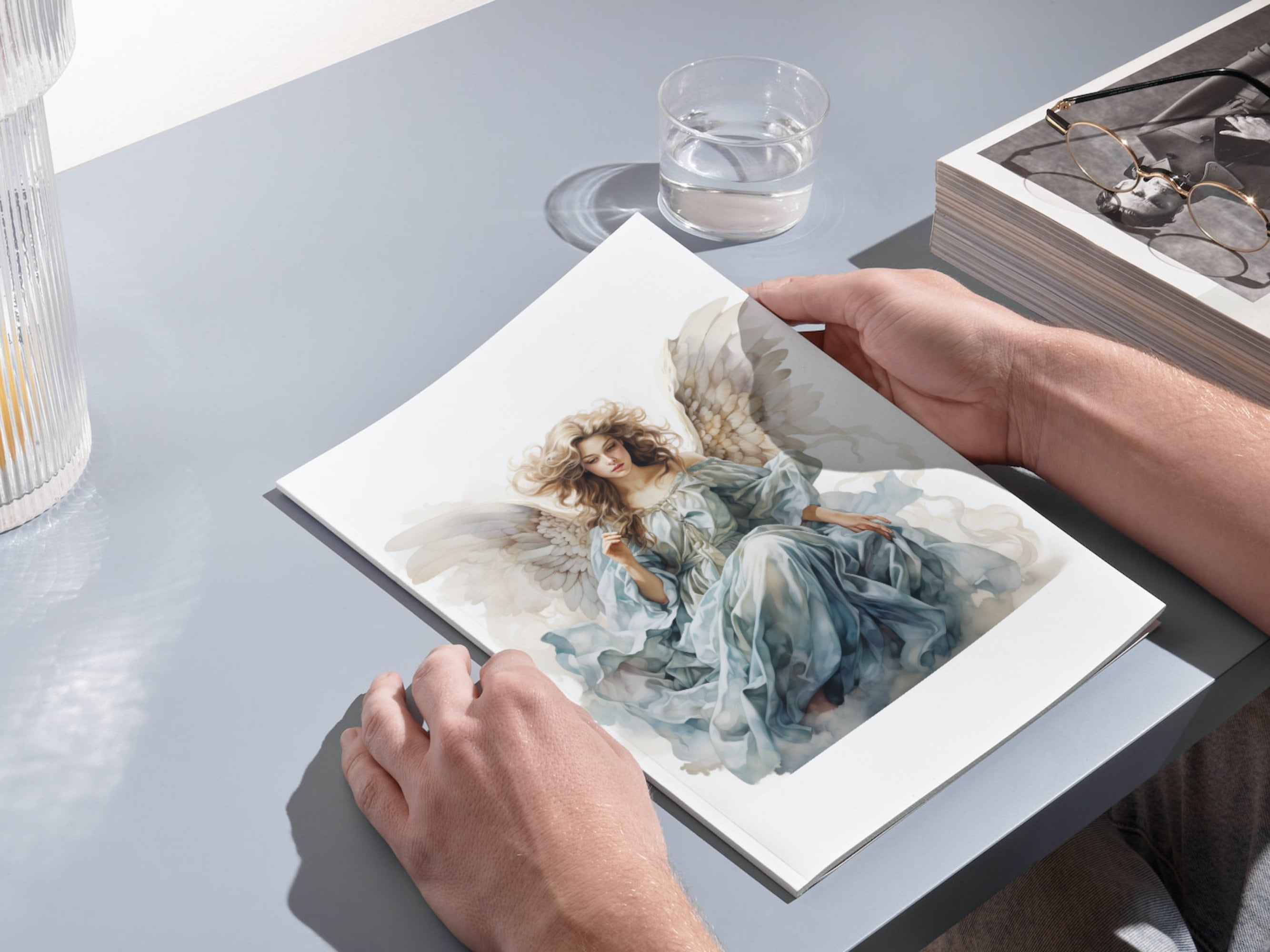 Miracle Angels Clipart, Angelic Watercolor Clipart , Whimsical Miracle ...