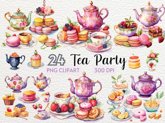 Victorian Tea Party Clip Art