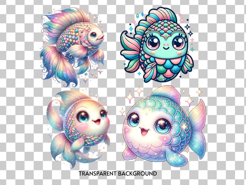 Cute Little Fish Clipart | Fishing Png | Sea Animals Clipart | Fish ...