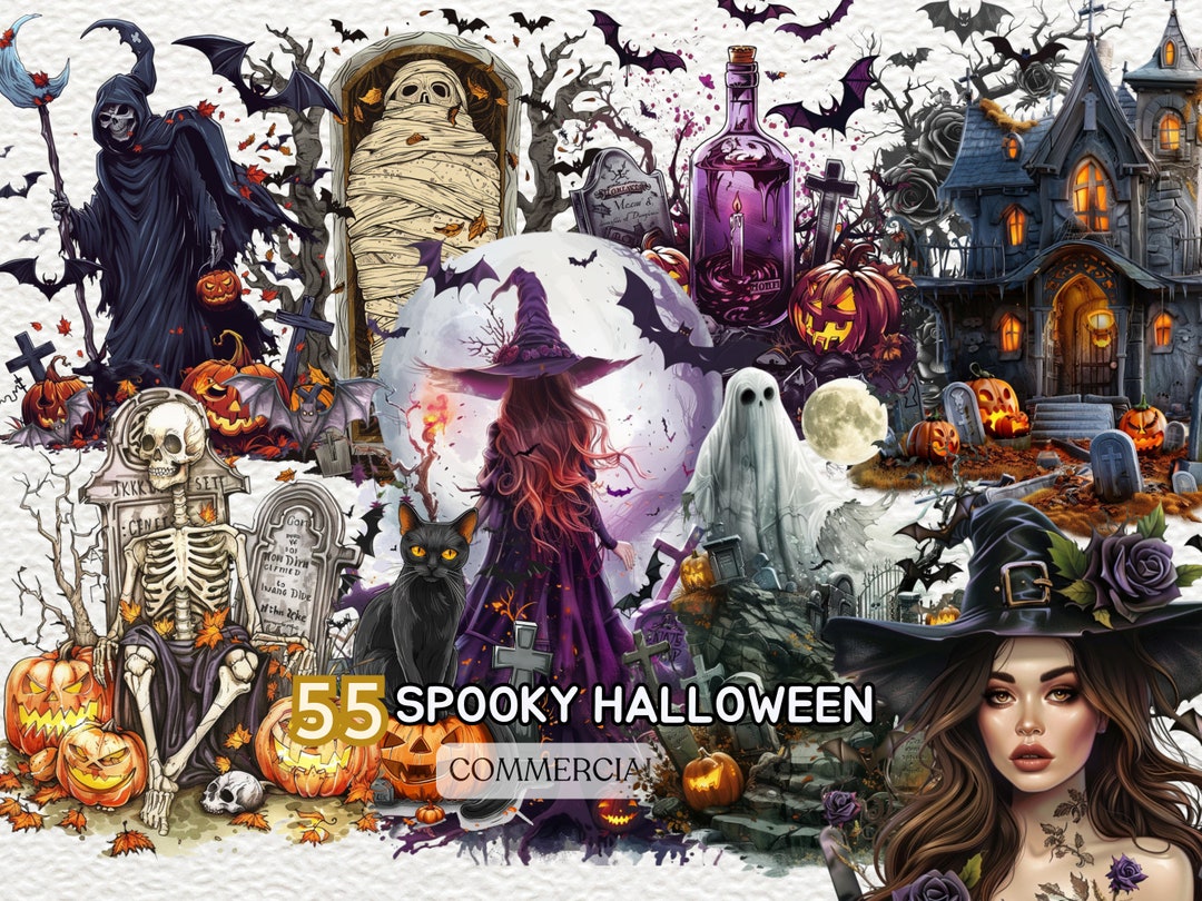 Halloween Png | Spooky Halloween Clipart Bundle | Spooky Halloween ...