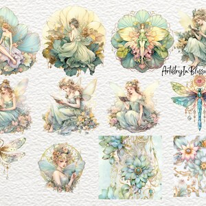 Fairy Magical Watercolor Clipart, Whimsical Fantasy Art, Enchanting ...