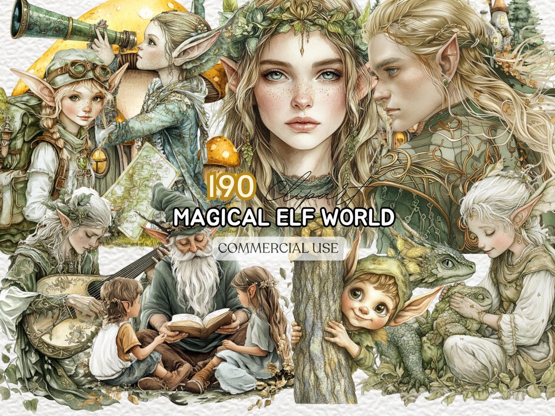 Magic Elf World | Fairy House Clipart | Elf Village | Fantastic ...