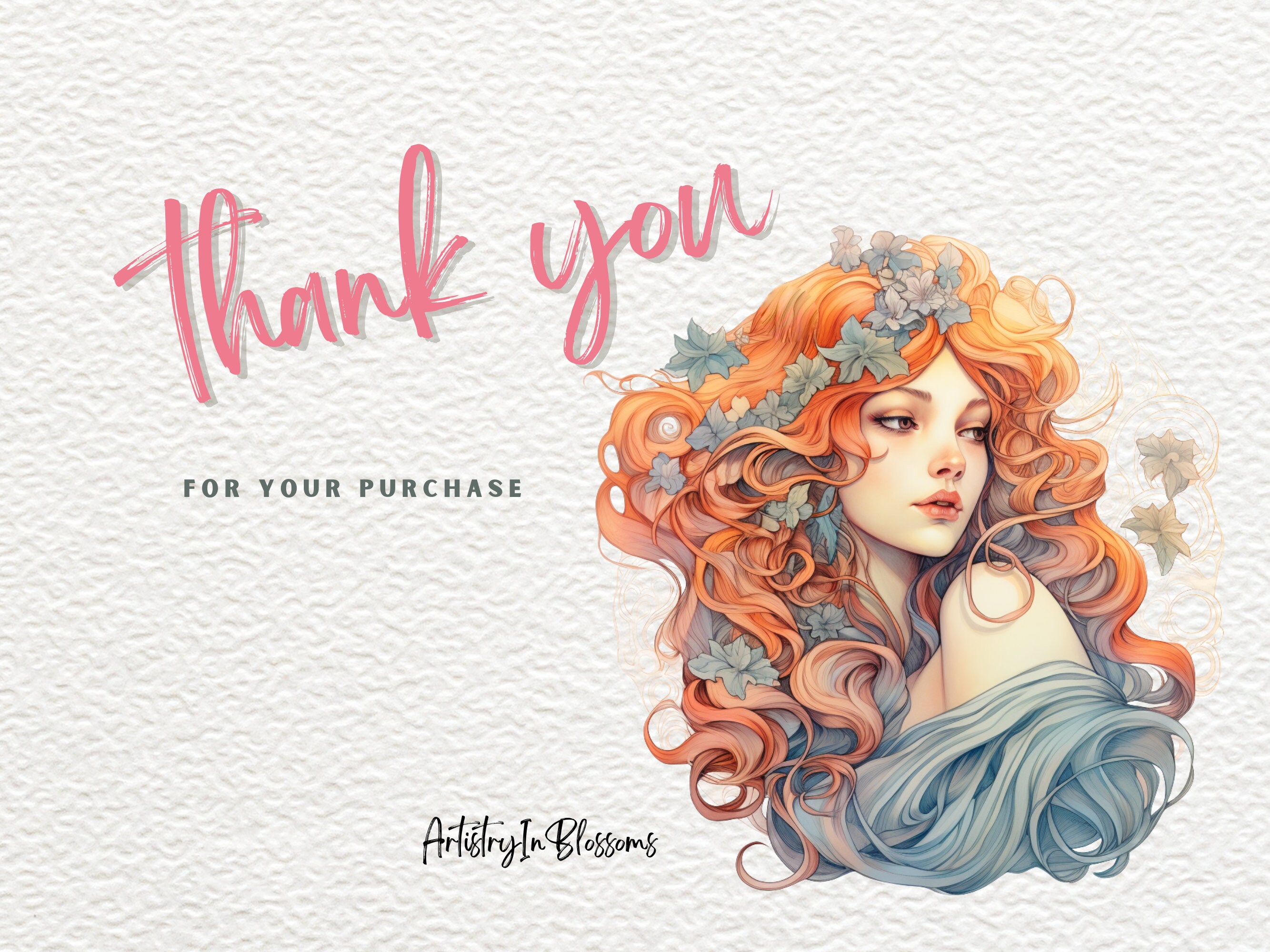 Watercolor Princess Art Nouveau Clipart Watercolor Princess - Etsy