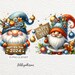 Festive Watercolor Gnomes PNG, New Year Gnomes Clipart, Gnome New Year ...