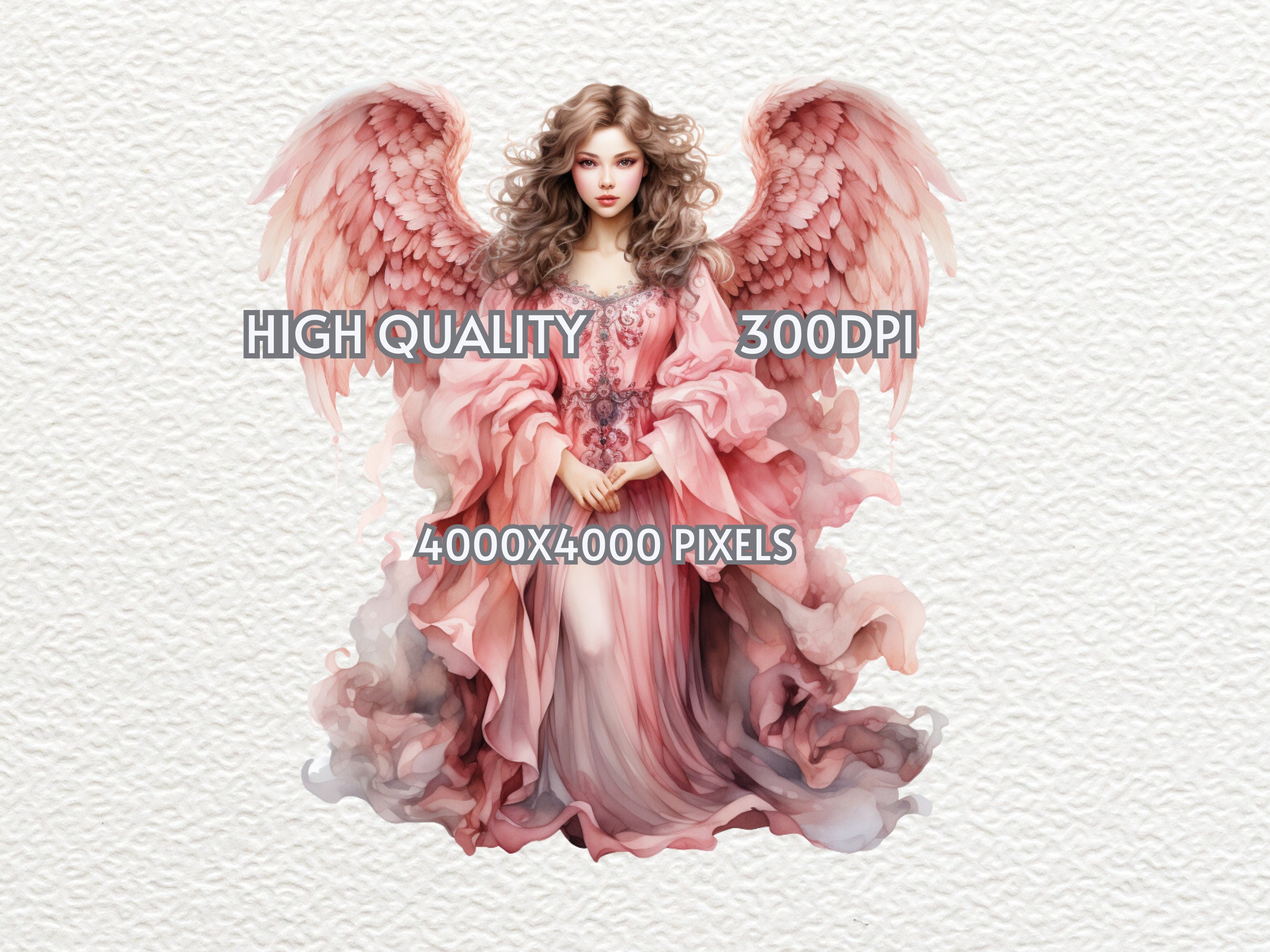 Miracle Angels Clipart, Angelic Watercolor Clipart , Whimsical Miracle ...