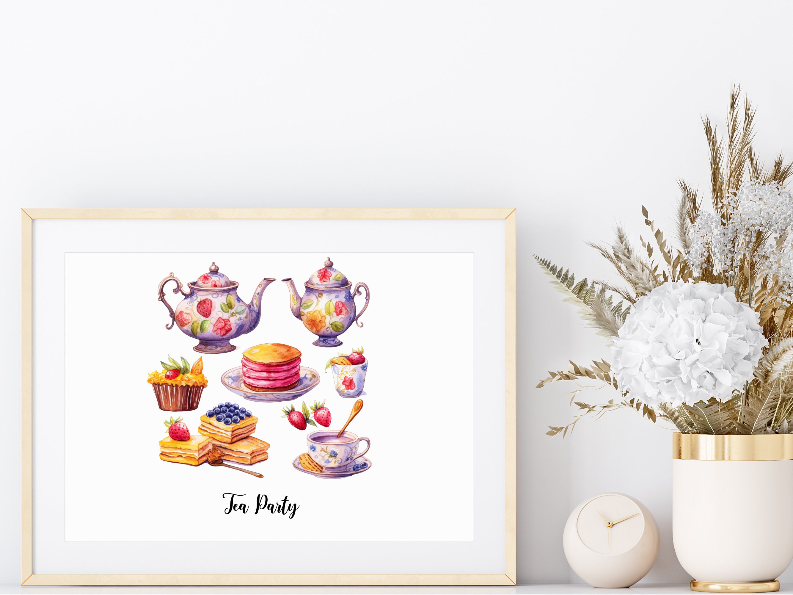 Tea Party Clipart Watercolor Tea Party Clipart Victorian Tea Png Tea ...