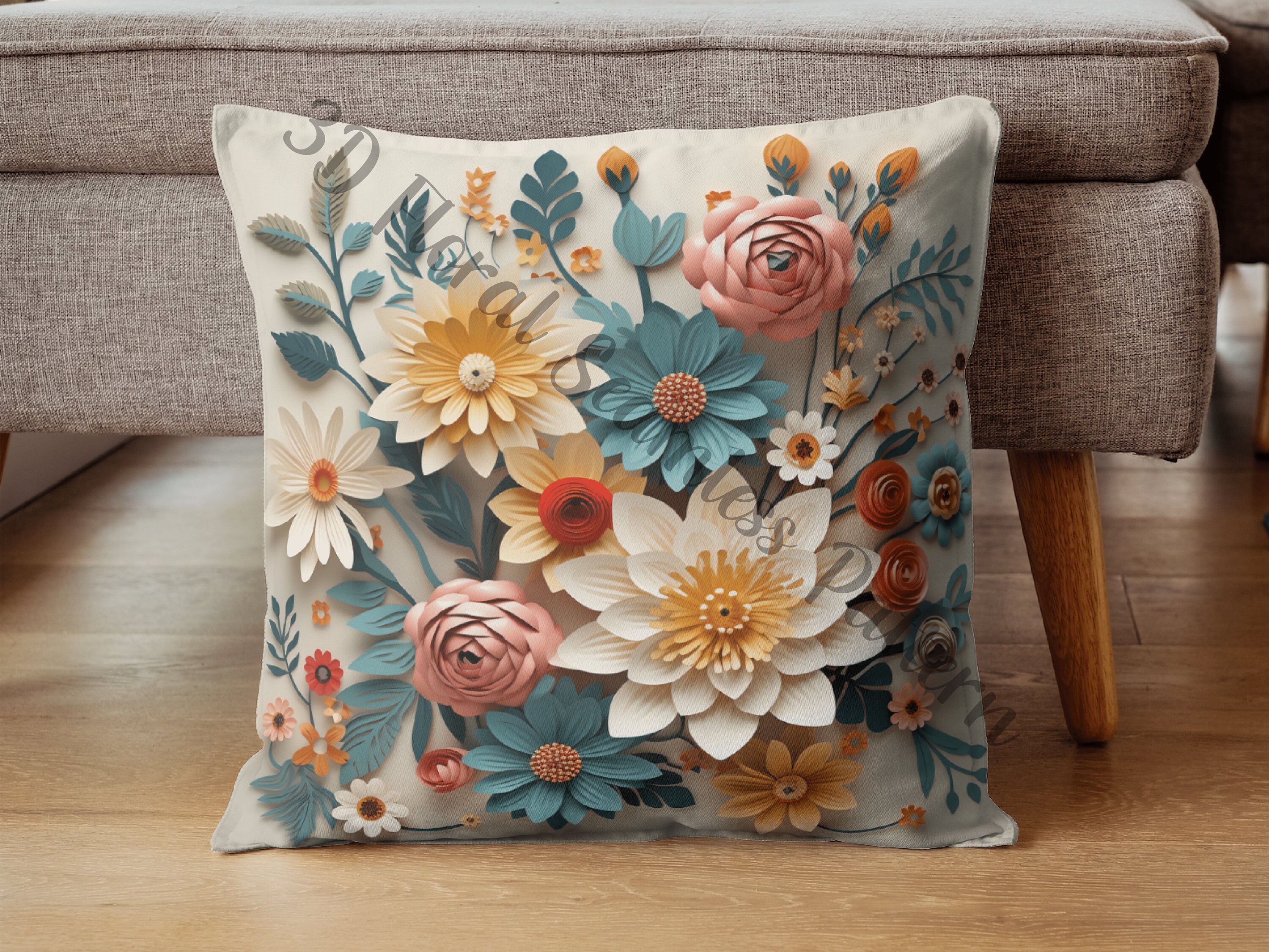 3D Flower Sublimation Digital Background Seamless Pattern - Etsy