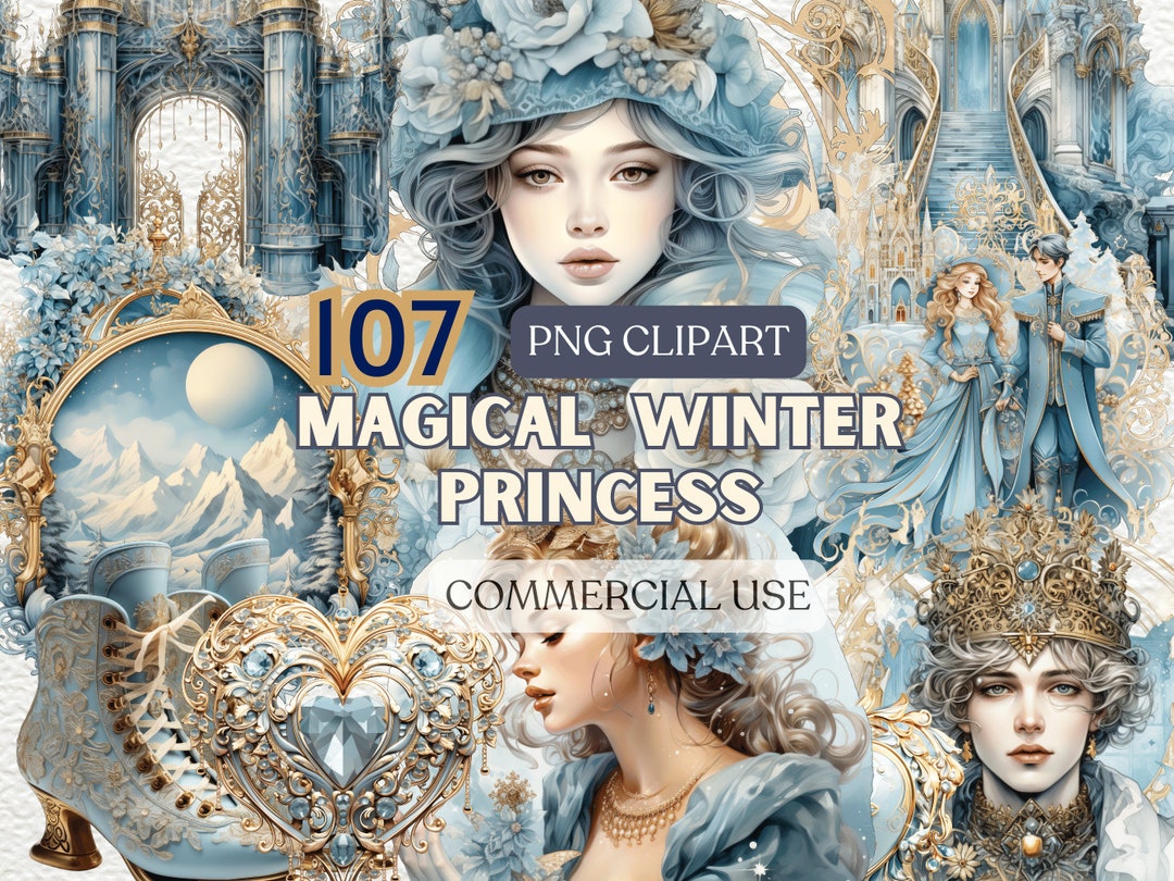Watercolor Winter Princess Bundle, Winter Clipart, Christmas Winter ...
