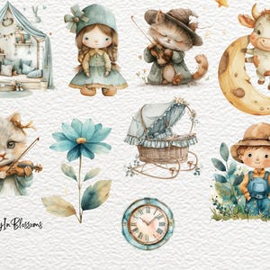 Watercolor Nursery Rhymes Clipart, Nursery Rhymes Watercolor Clipart ...