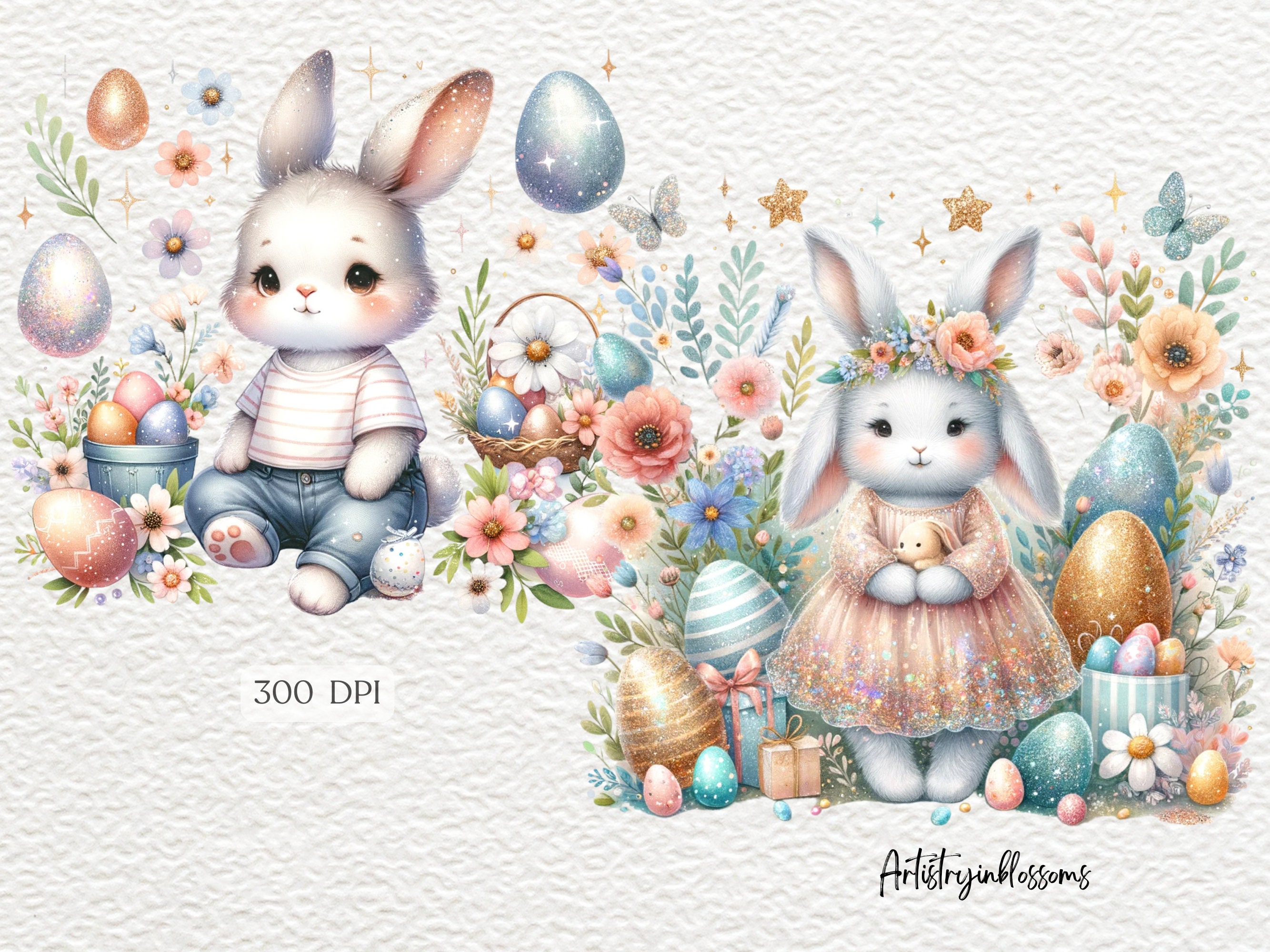 Easter Bunny Clipart Easter Chicks Clipart Easter Clip Art Easter Eggs ...