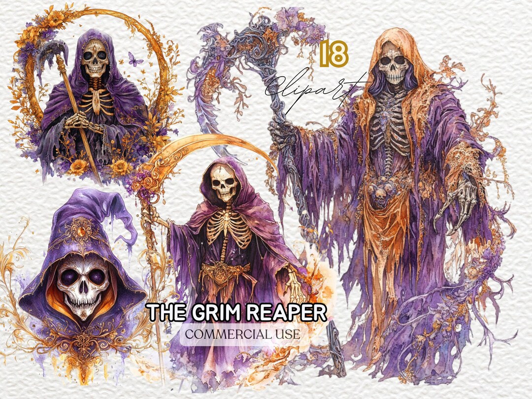 Grim Reaper Clipart | Halloween Png | Cereal Killer Png | Spooky ...