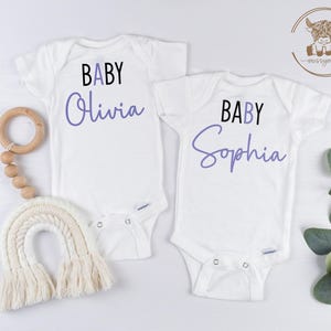 Twins Onesie® Set, Baby A Baby B, Personalized Twin Outfits ...