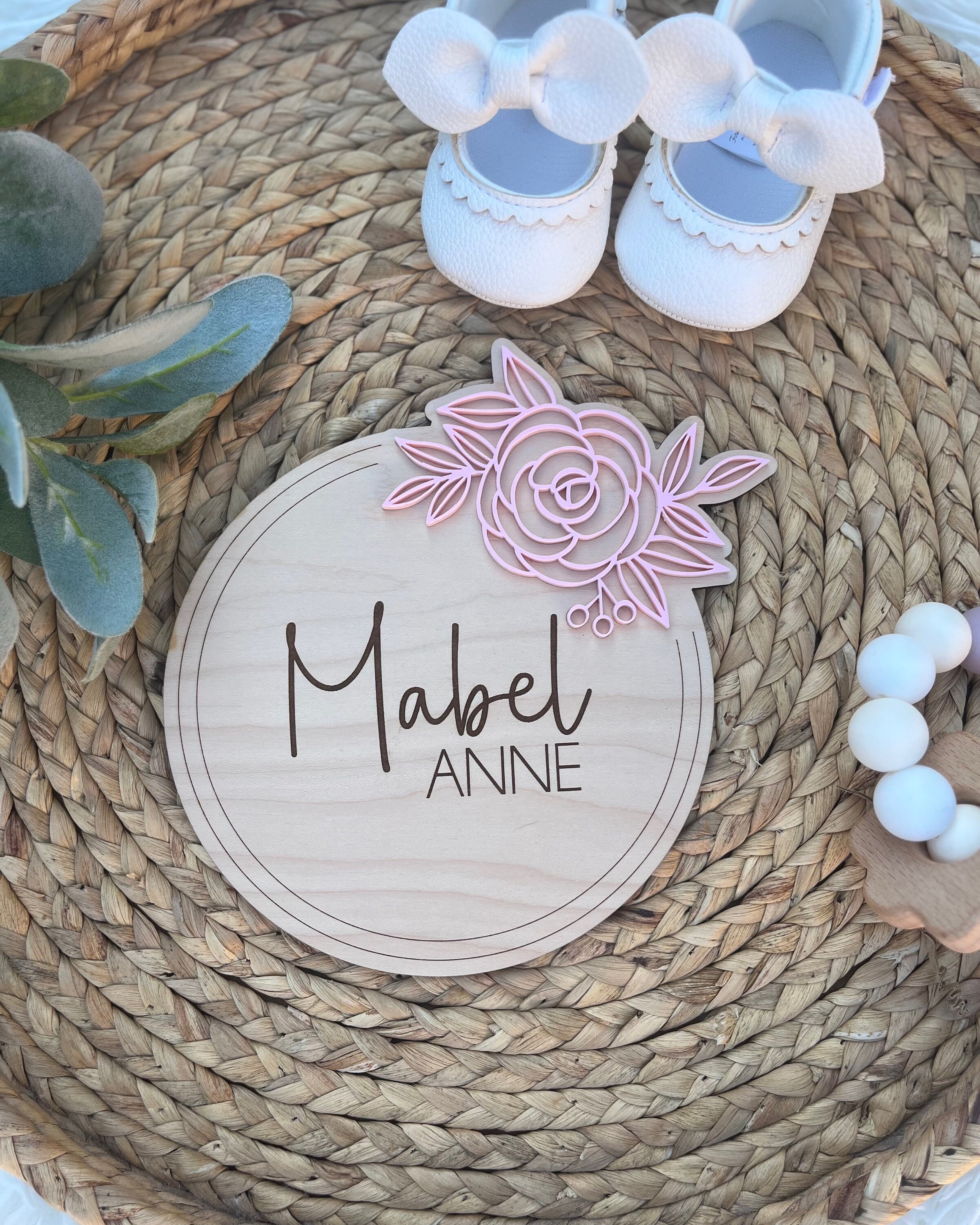 Name Announcement Sign, Baby Name Signs for Hospital, Engraved Baby ...