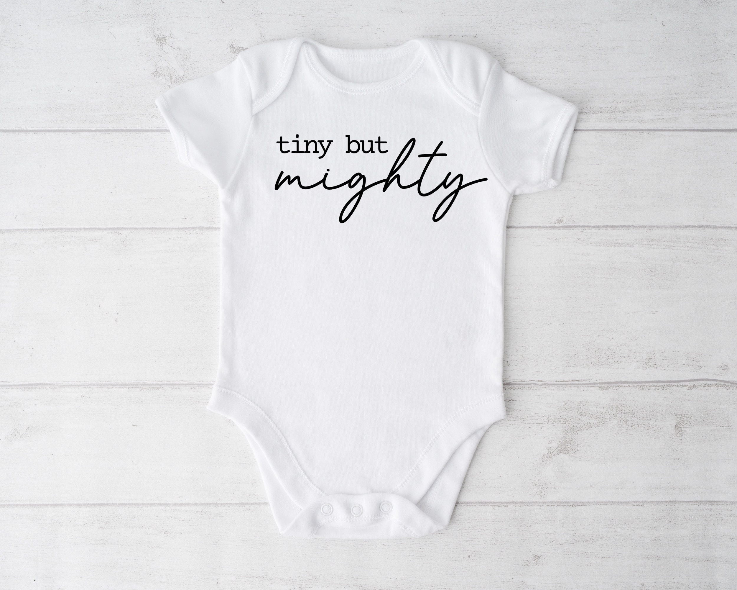 Tiny but Mighty Baby Onesie®, NICU Baby Outfit, Preemie Baby Clothes ...