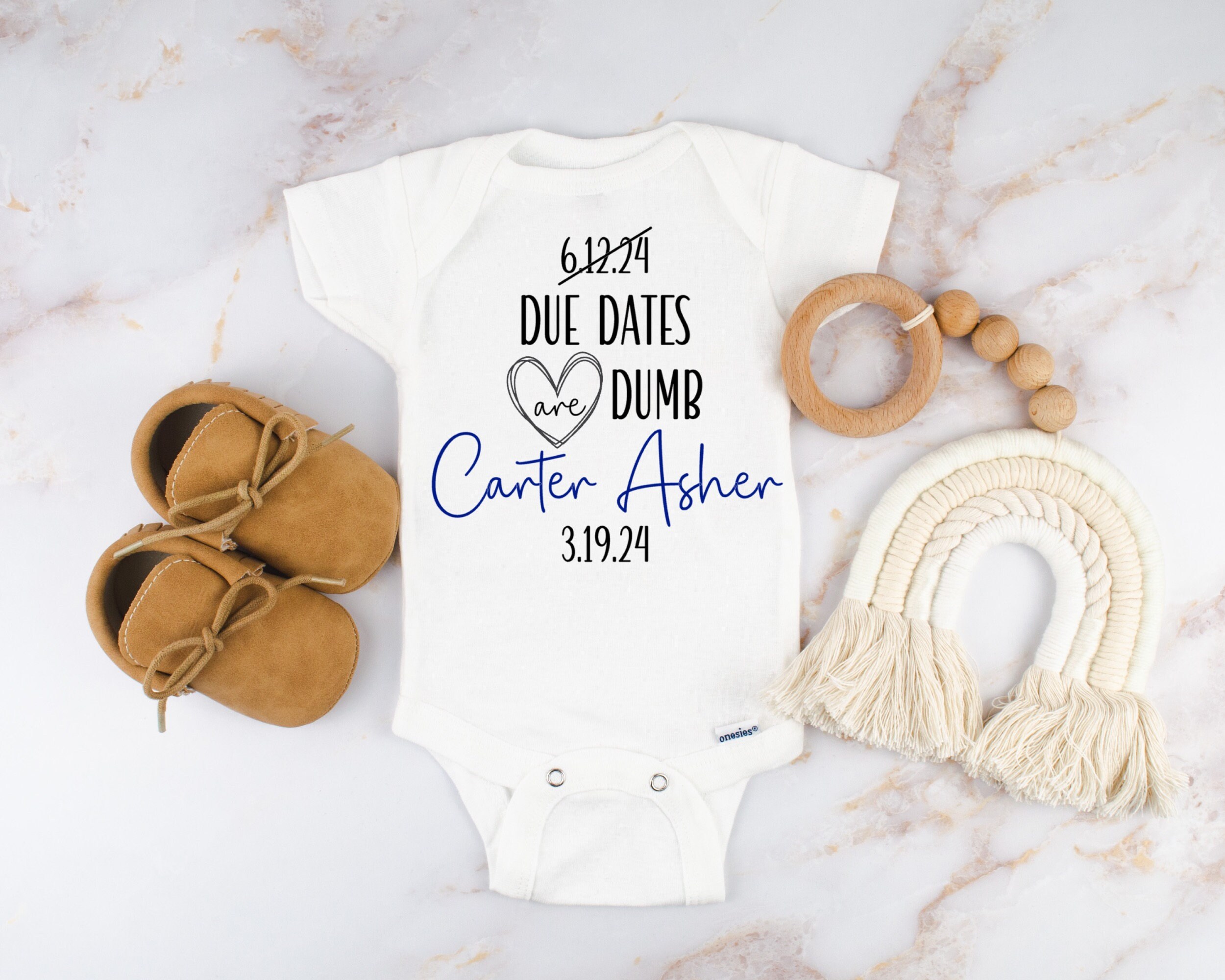 Due Dates Are Dumb Onesie®, NICU Baby Outfit, Preemie Baby Clothes ...