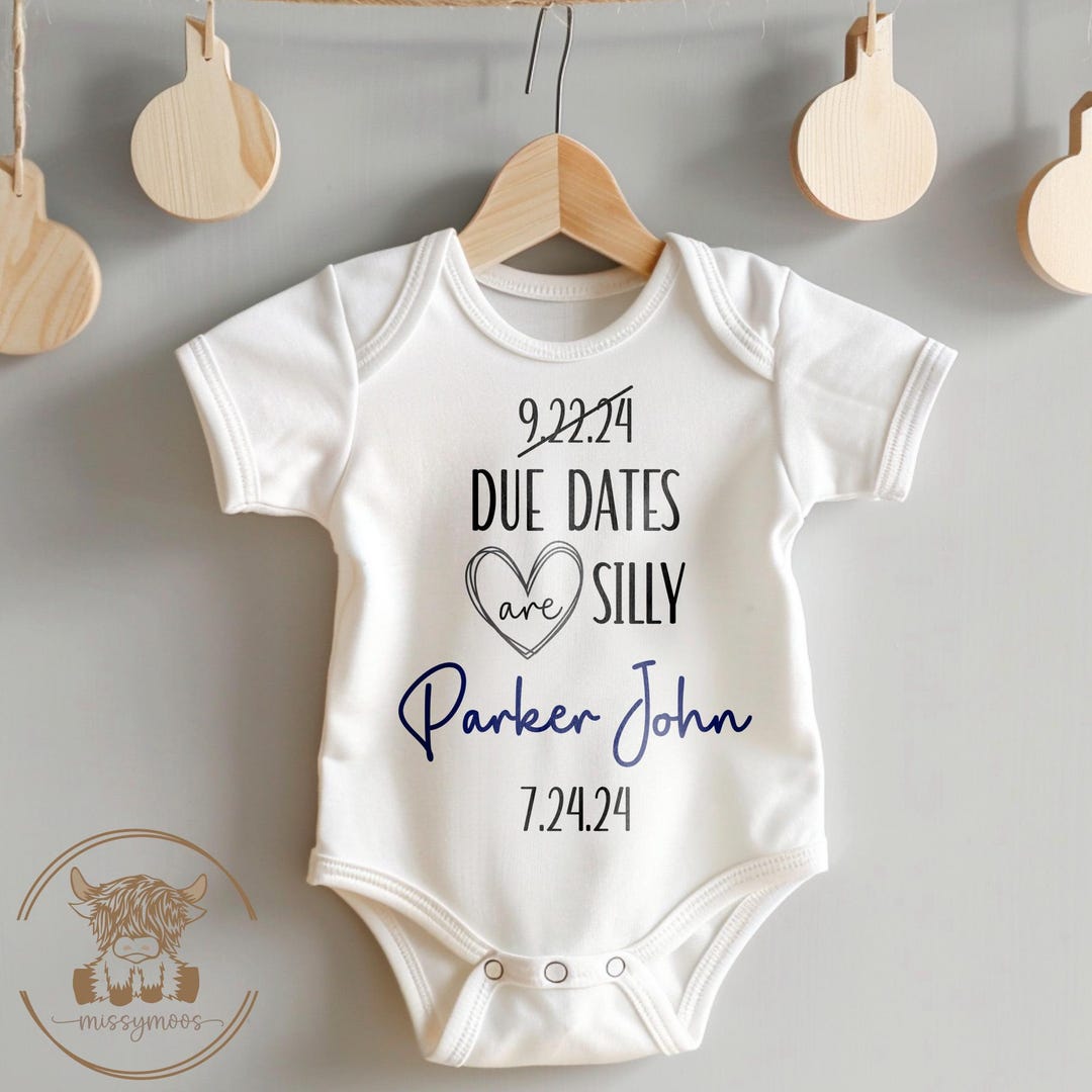 Due Dates Are Silly Onesie®, NICU Baby Outfit, Preemie Baby Clothes ...