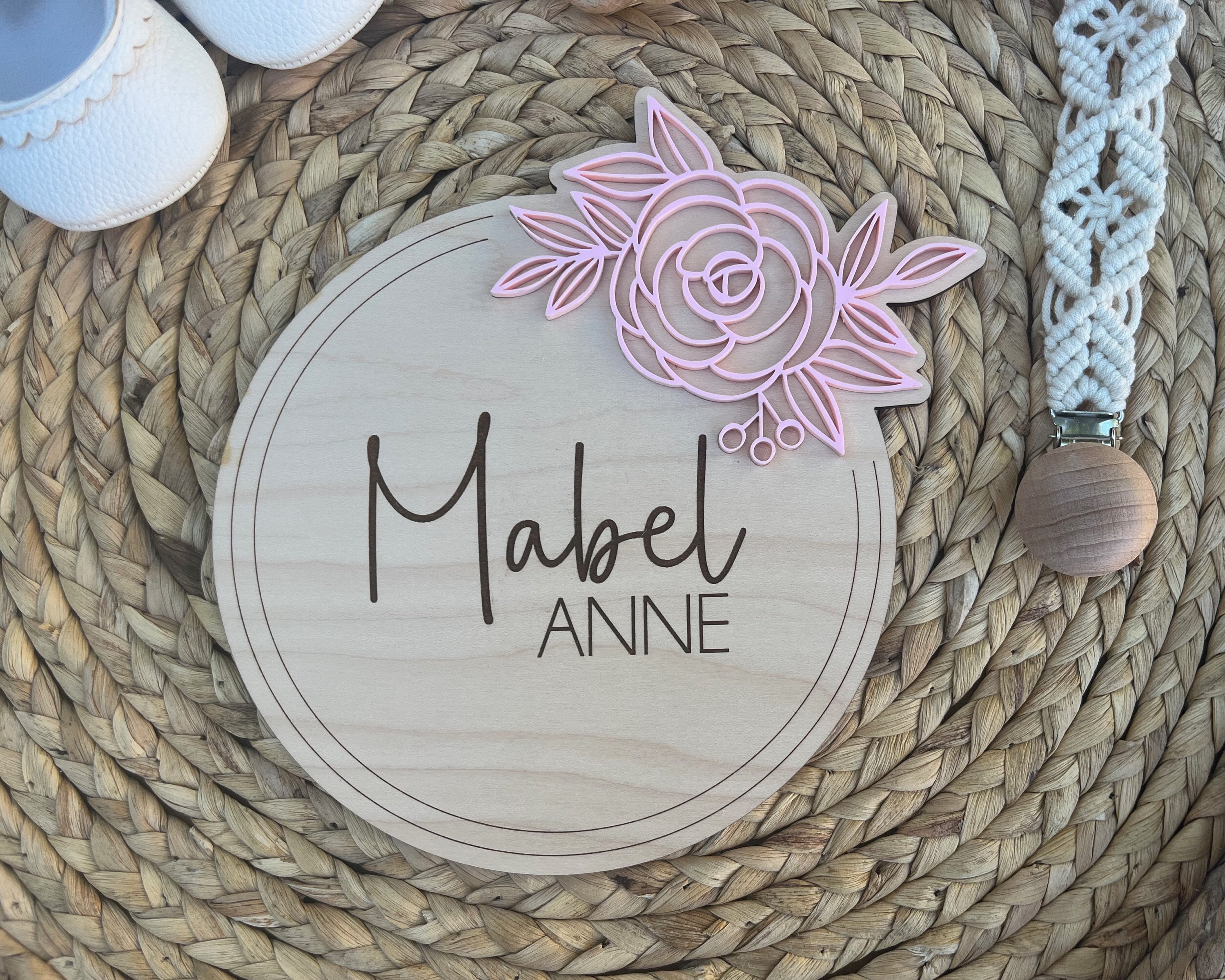 Name Announcement Sign, Baby Name Signs for Hospital, Engraved Baby ...