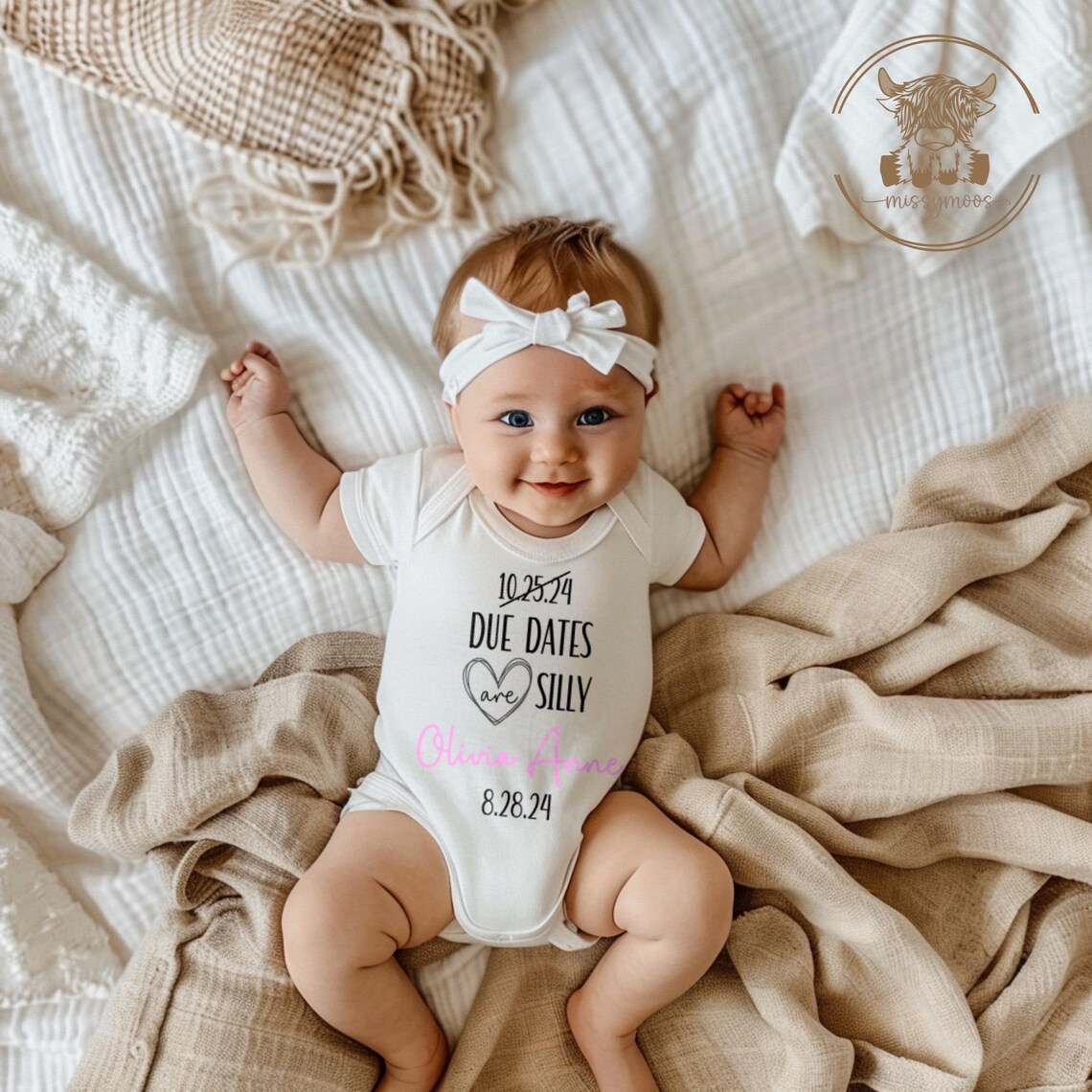 Due Dates Are Silly Onesie®, NICU Baby Outfit, Preemie Baby Clothes ...