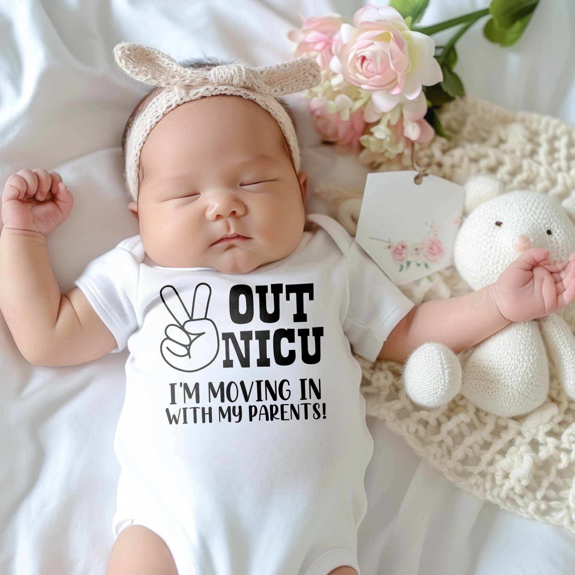 Peace Out NICU Baby Onesie®, NICU Baby Outfit, Preemie Baby Clothes ...