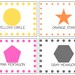 Pre-k Shape and Color Flashcards - Etsy
