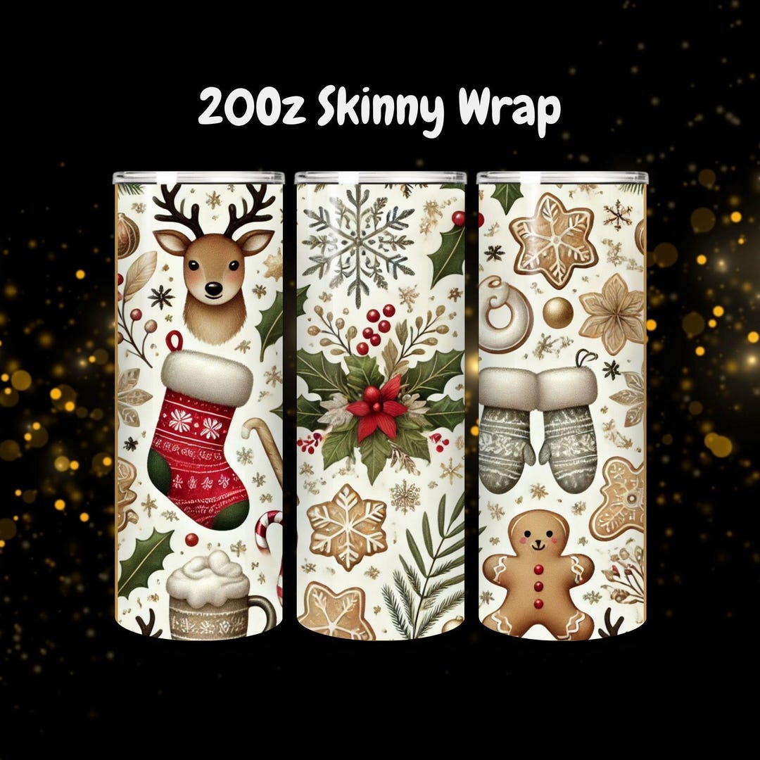 Christmas Tumbler Wrap, Tumbler Wraps Sublime, Wrap Tumbler Designers ...
