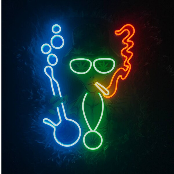 Alien Weed Neon Sign - Etsy