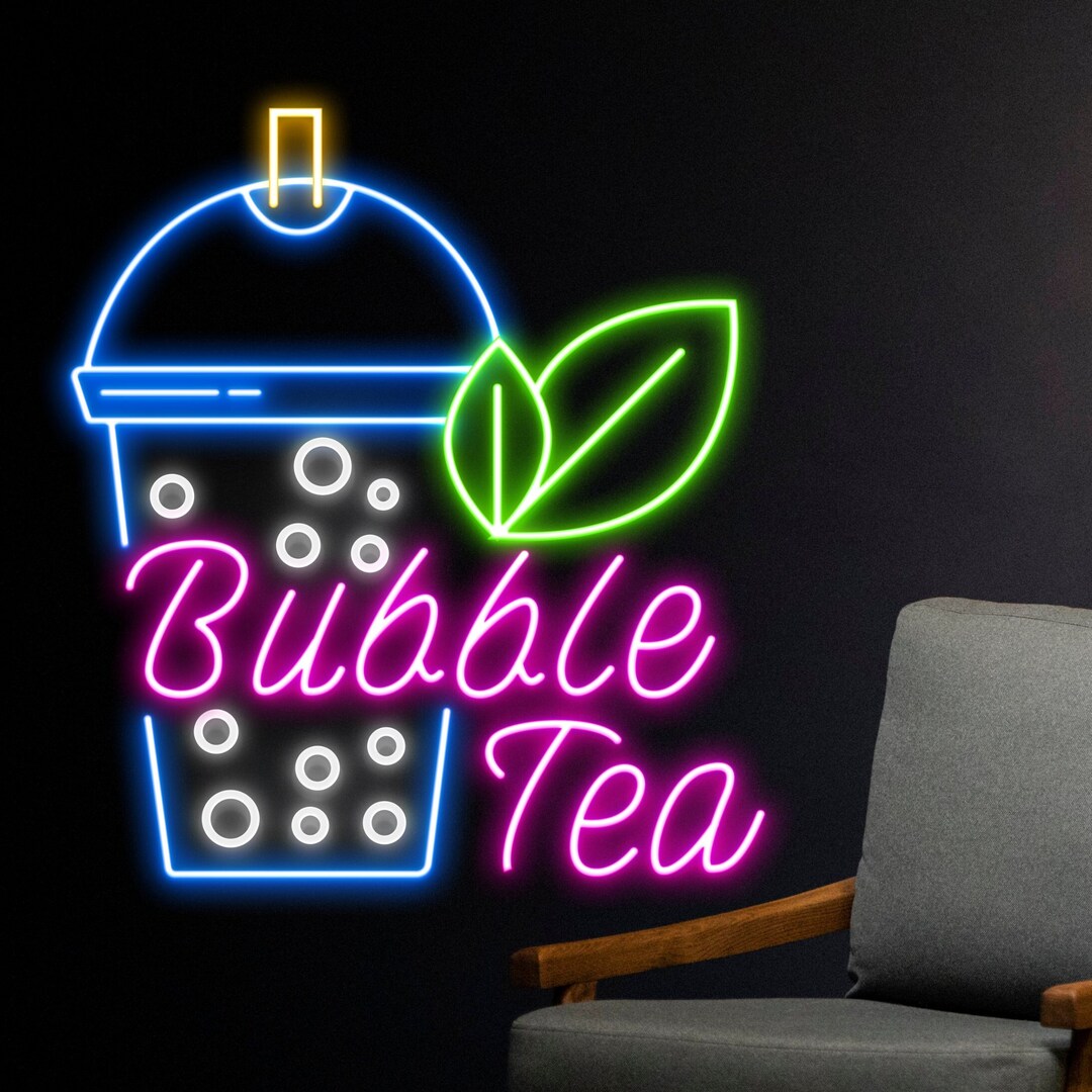 Bubble Tea Neon Sign Bubble Tea Led Light Milk Tea Shop Neon - Etsy