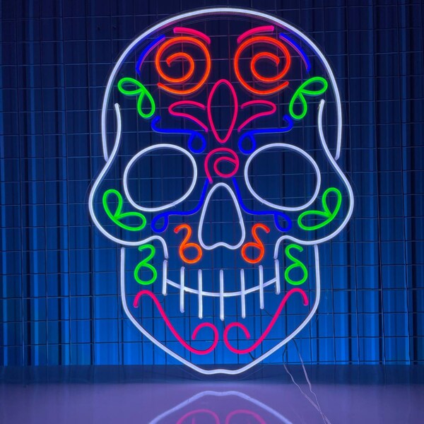 Skull Led Sign - Etsy