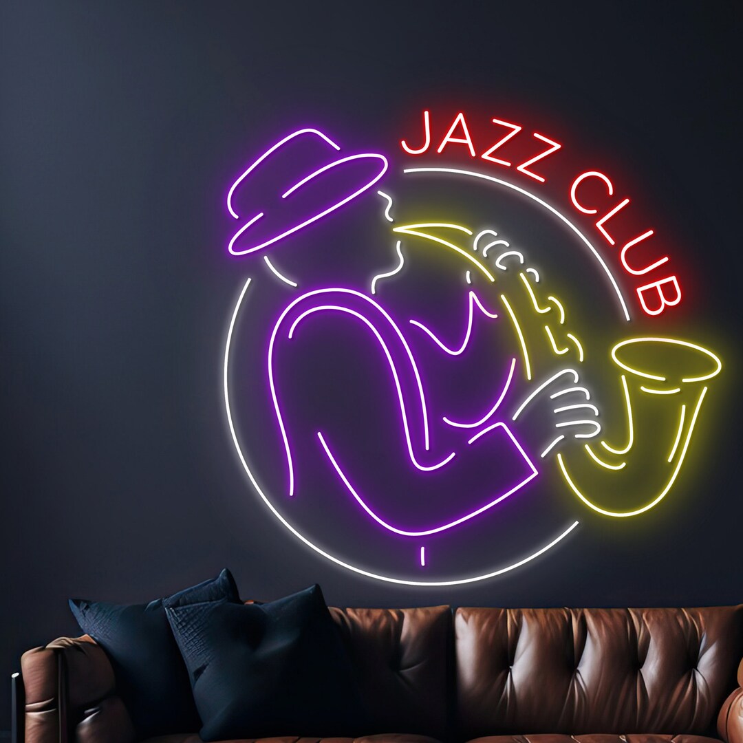 Jazz Clubs Saxophone Player Neon Sign Jazz Led Light - Etsy